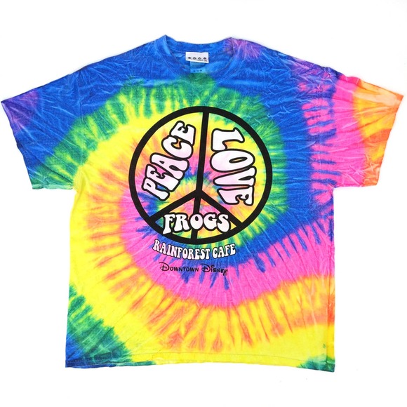 Rainforest Cafe | Shirts | Vintage Rainforest Cafe Peace Love Frogs ...